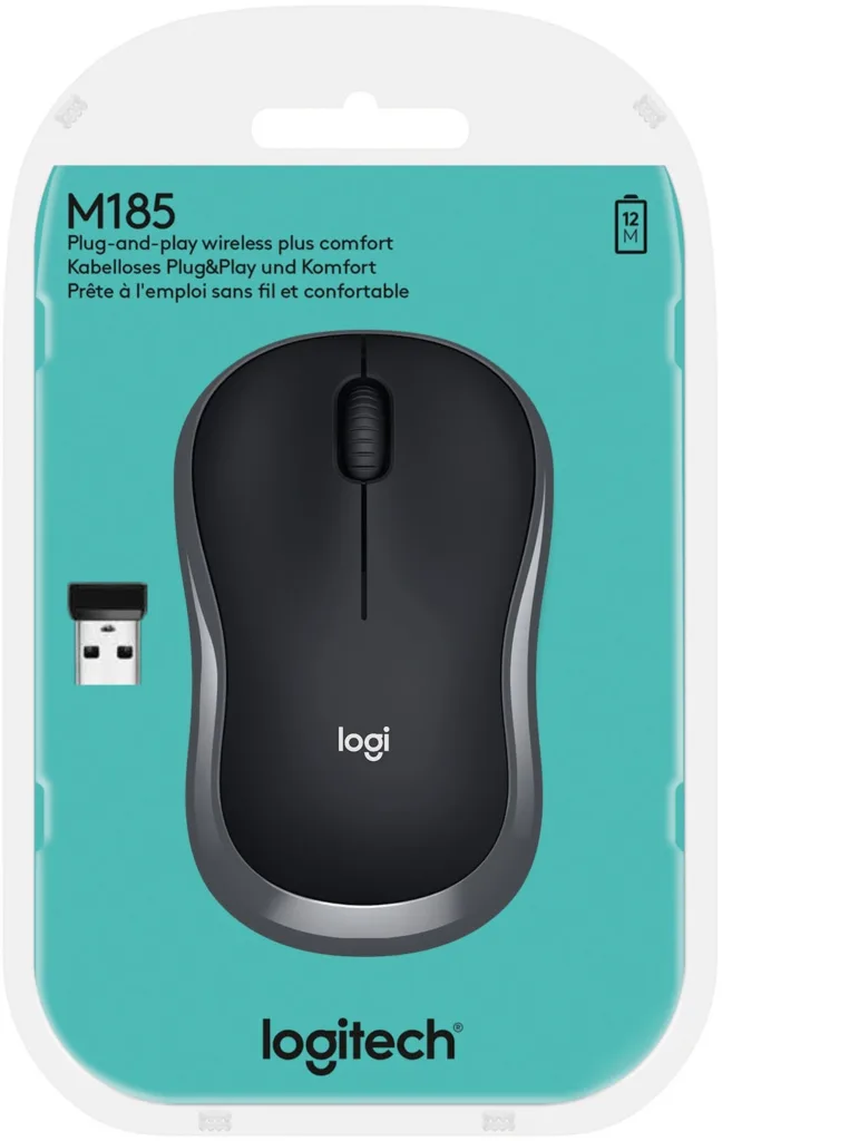 MOUSE LOGITECH M185 GREY WIRELESS – MLX