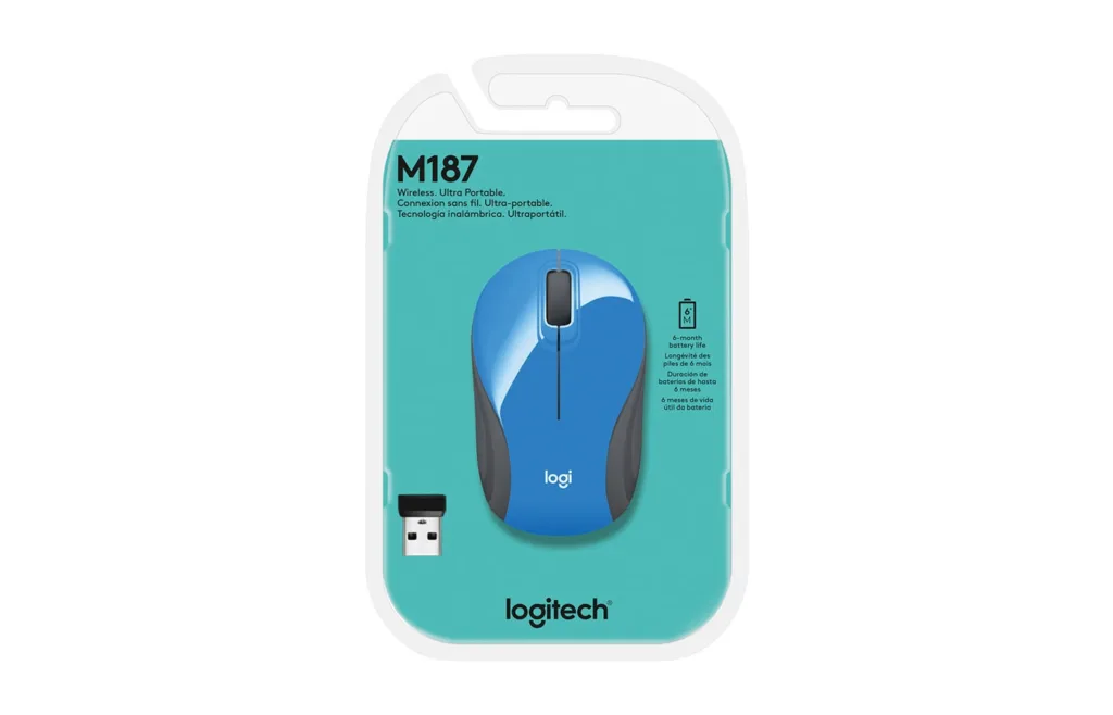 MOUSE LOGITECH MINI M187 BLUE WIRELESS – MLX