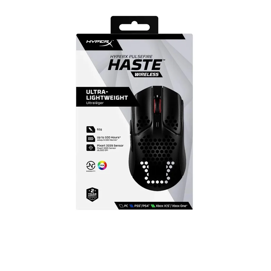MOUSE HYPERX PULSEFIRE HASTE WIRELESS BLACK – MLX