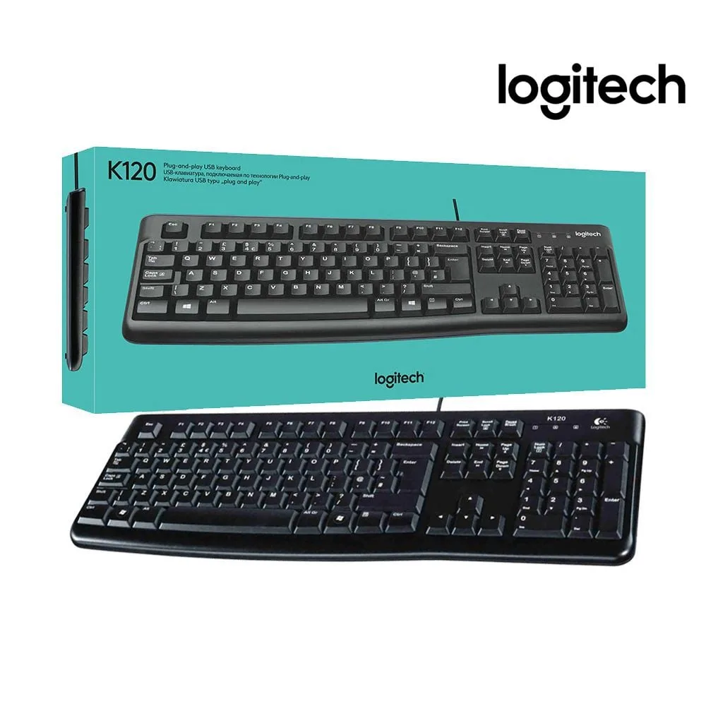TECLADO LOGITECH K120 USB BLACK ESP – MLX