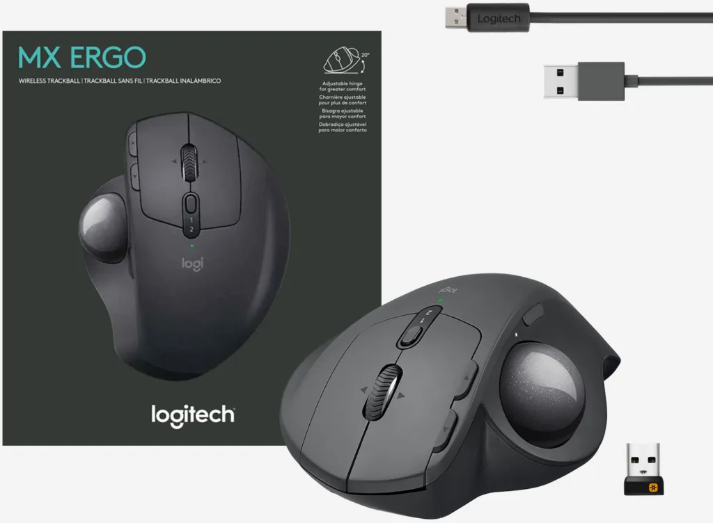 MOUSE LOGITECH MX ERGO GRAPHITE WIRELESS – MLX